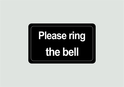 Please ring the bell laminated sticker weatherproof self-adhesive 30mm ...