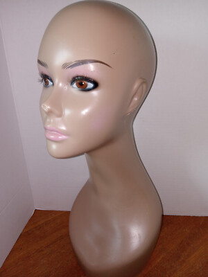 Plastic Realistic Table Wig Head & Shoulders Mannequin Stand Base | eBay