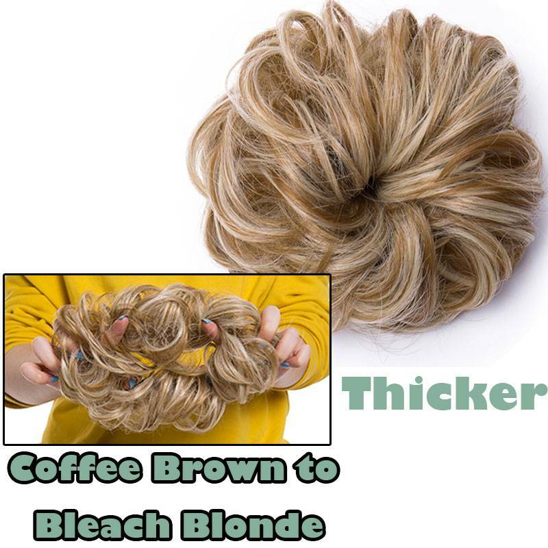 Large Messy Bun Scrunchie Hair Piece False Updo Cover Hair Extension ...