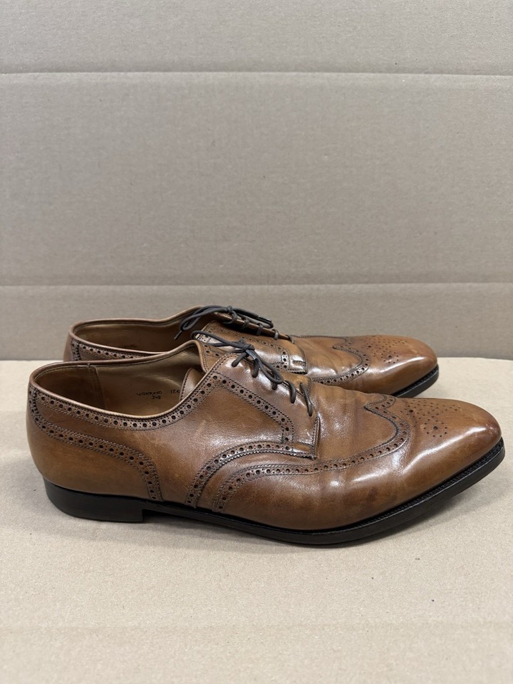 Paul Stuart Stuarts Choice Brown Wing Tip Broque Mens Dress Shoes Size ...