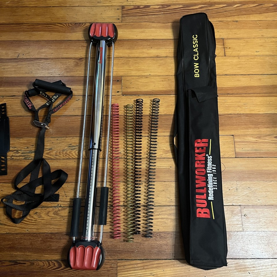 Bullworker Bow Classic Fitness Exerciser Home Gym Set Springs handles ...