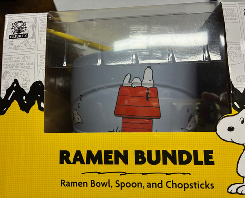 Peanuts Snoopy Ramen Bundle Ramen Bowl Spoon And Chopsticks for sale ...