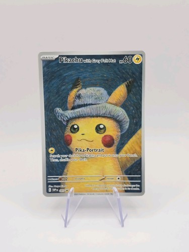 HAND WRAPPED CARD Pokemon x Van Gogh: Pikachu with Grey Felt Hat: CHECK ...