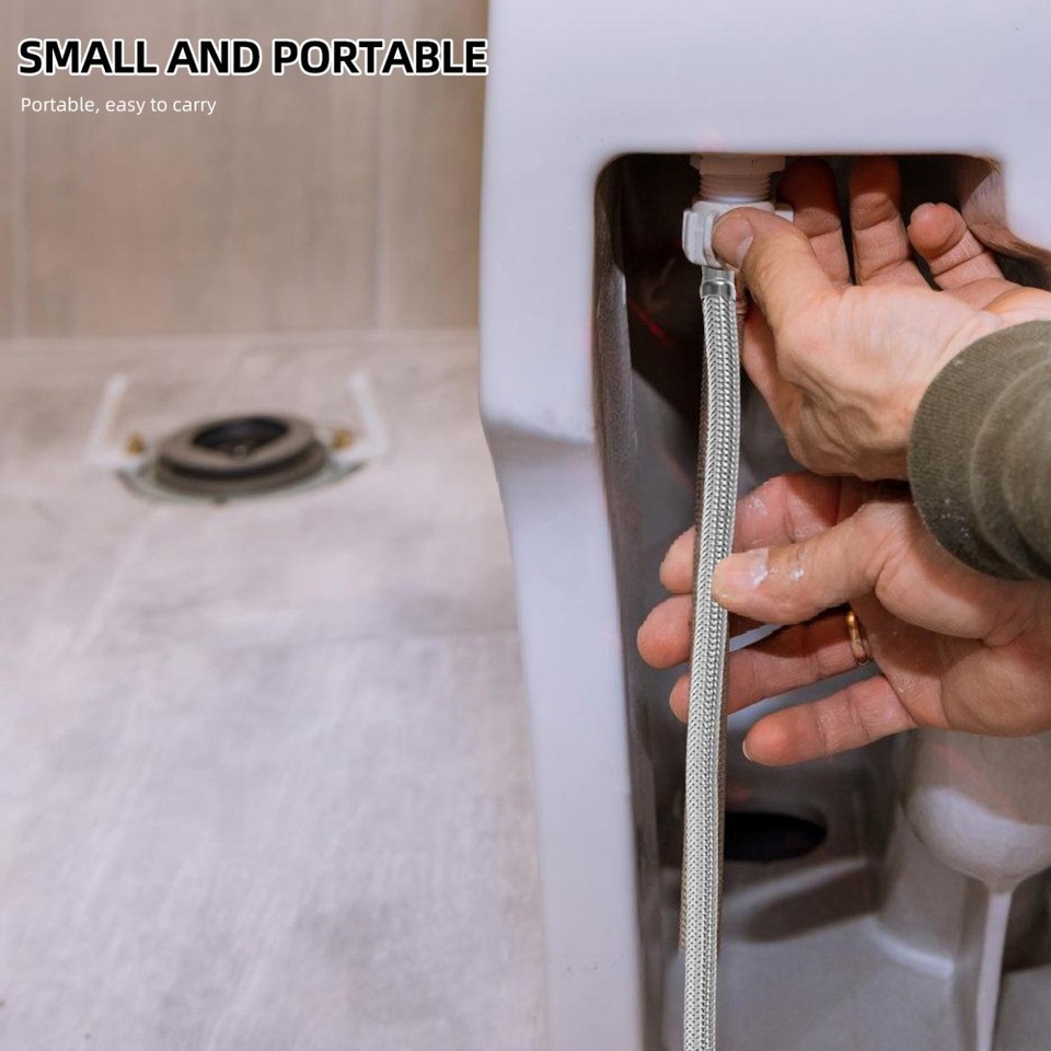Braided Water Line for Toilet Stainless Steel Hose Flexible Pipes | eBay