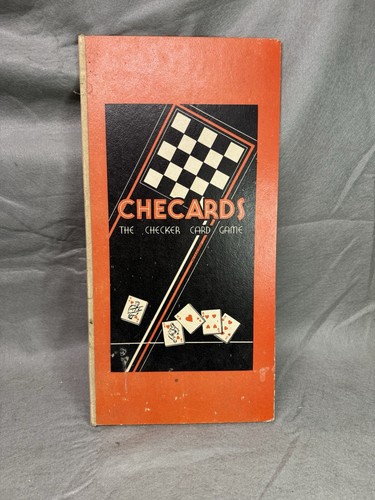 VINTAGE CHECARDS GAME BOARD THE CHECKER CARD GAME C1949 CADACO-ELLIS ...