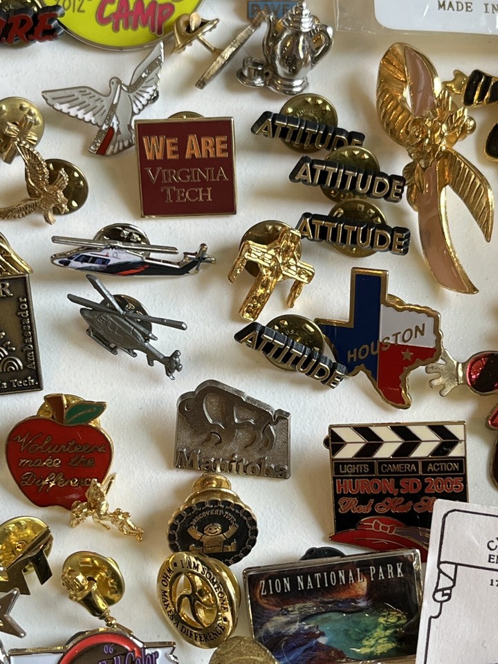 100+ Vintage to Now Hat & Lapel Pins Tie Tacks Pin Buttons Lot | eBay