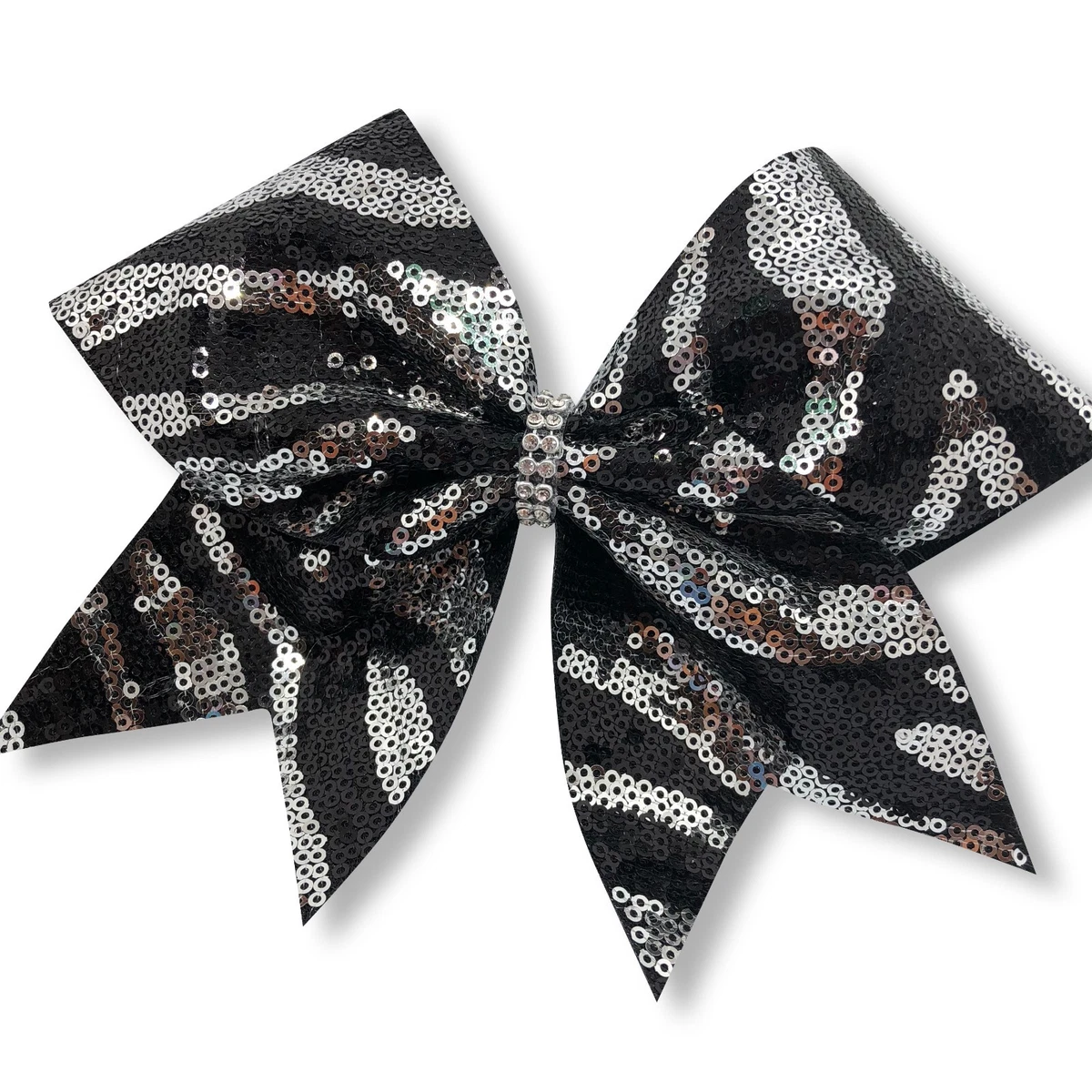 Silver Sequin Cheer Bows