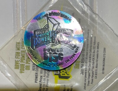 1994 POGS McDonald's Power Ranger Power Disc Slammer NEW In Package | eBay
