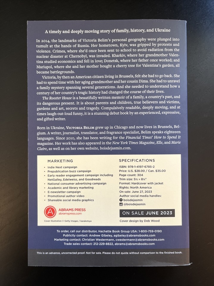 THE ROOSTER HOUSE A Ukrainian Family Story By Victoria Belim ...