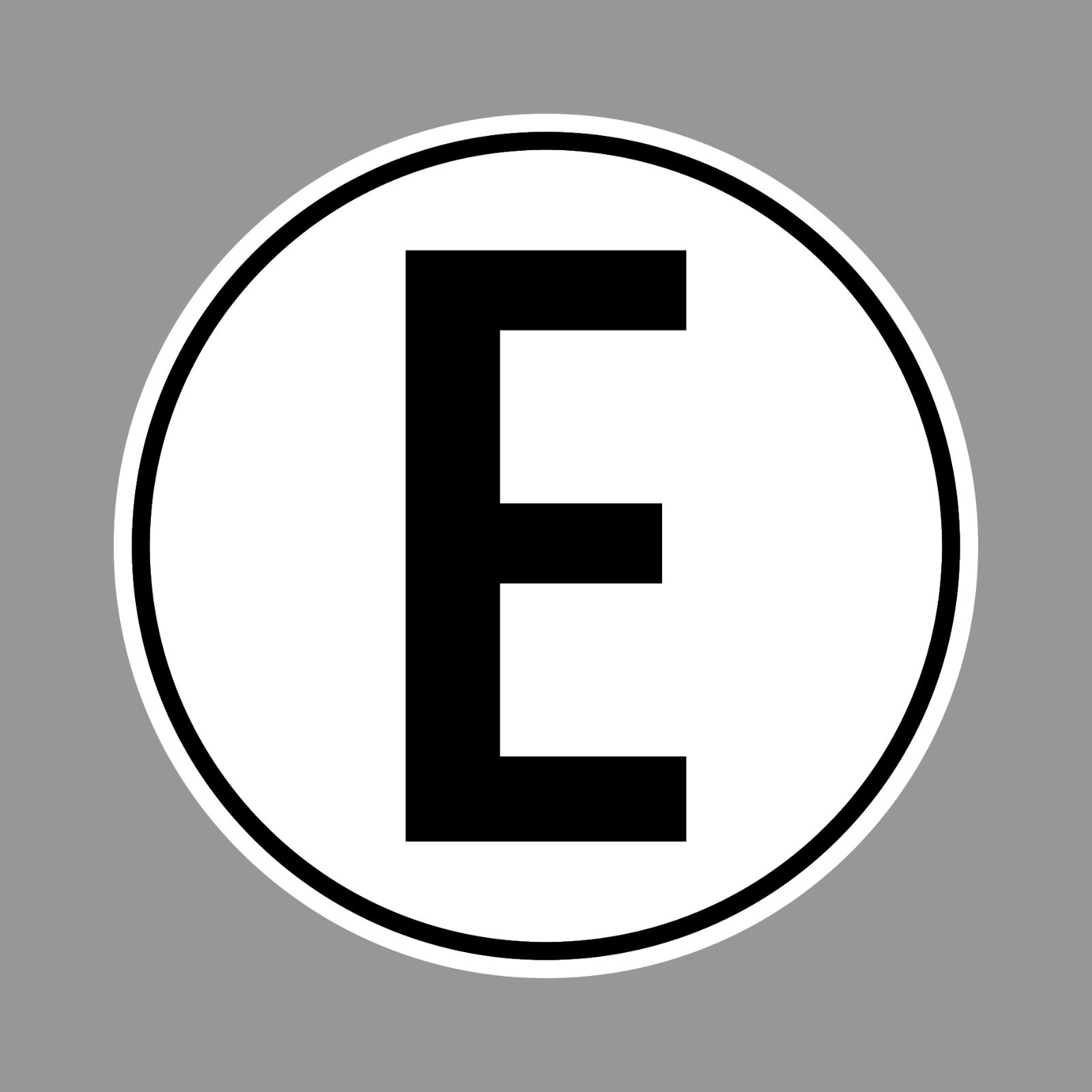 2 Aufkleber Sticker E für Eletromotor Elektroantrieb Auto Rennsport ...