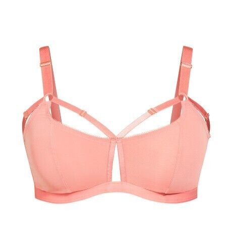 Fox & Royal for CITY CHIC Plus Size XS/ 14 Bralette Avril Strappy Blush ...