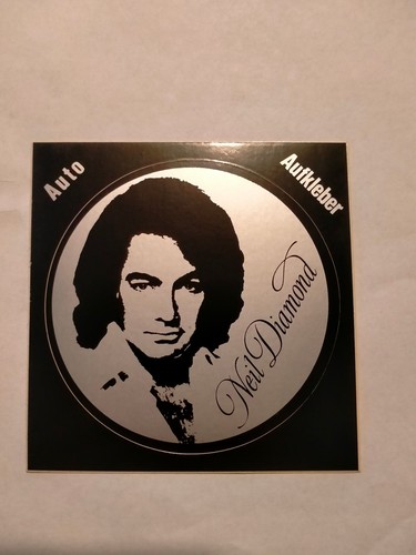 Neil Diamond American singer pop ROUND STICKER vintage logo music car ...