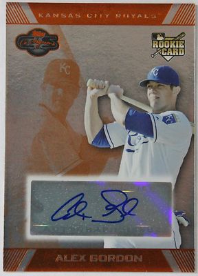 2007 TOPPS CO-SIGNERS #121 ALEX GORDON AUTO ROYALS #/150 RC SILVER ...