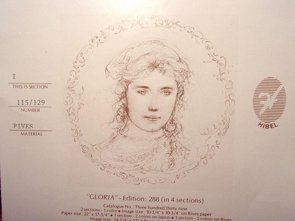 Edna Hibel Original Stone Lithograph Signed and Numbered (Gloria) | eBay