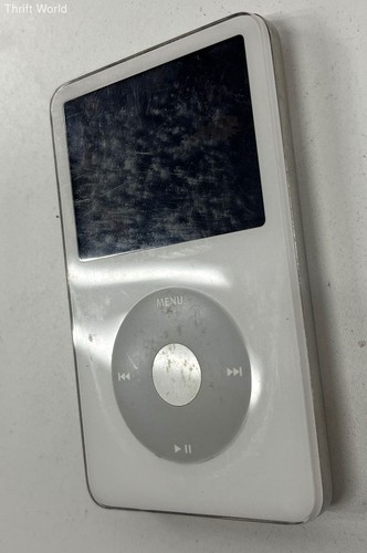 Apple iPod 30GB Broken Screen White Silver Scratched Scuffed Untested ...