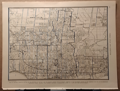 1940 Vintage TORONTO Map Antique Old from Collier's World Atlas ...