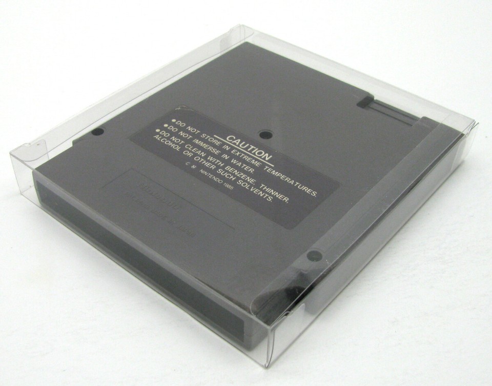 25x NINTENDO NES GAME CARTRIDGE - CLEAR PROTECTIVE BOX PROTECTOR SLEEVE ...