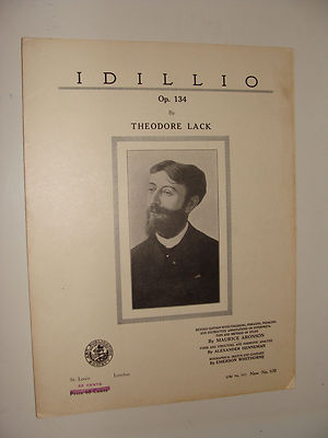 Idillio Idyl Op 134 by Theodore Lack arr Aronson 1918 Art Publication ...