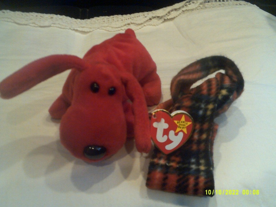 Vtg. Ty Beanie Baby-Rover the Red Dog-sty 4101-DOB 5-30-1996-org tags ...