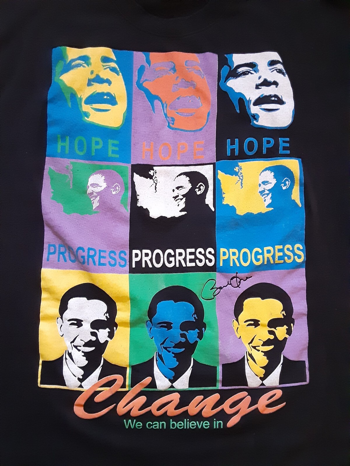 Barack Obama US President Andy Warhol T-Shirt Short S… - Gem