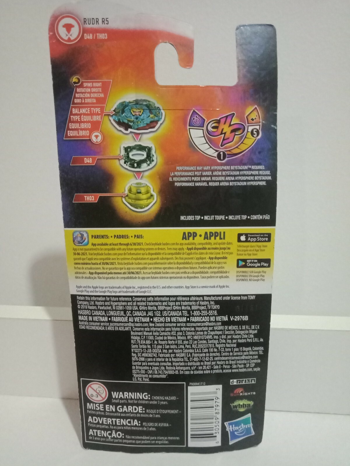 Hasbro Beyblade Burst Rise Hypersphere RUDR R5 Single Brand New ...