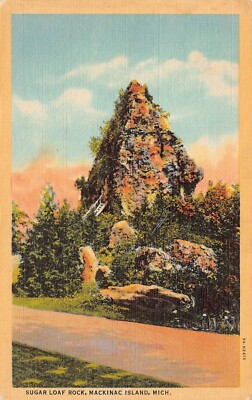 Mackinac Island MI Michigan Sugar Loaf Rock Lake Algonquin Huron Vtg ...
