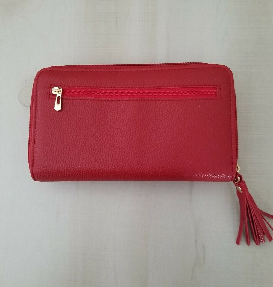 New Red Leather Wallet For Women | eBay