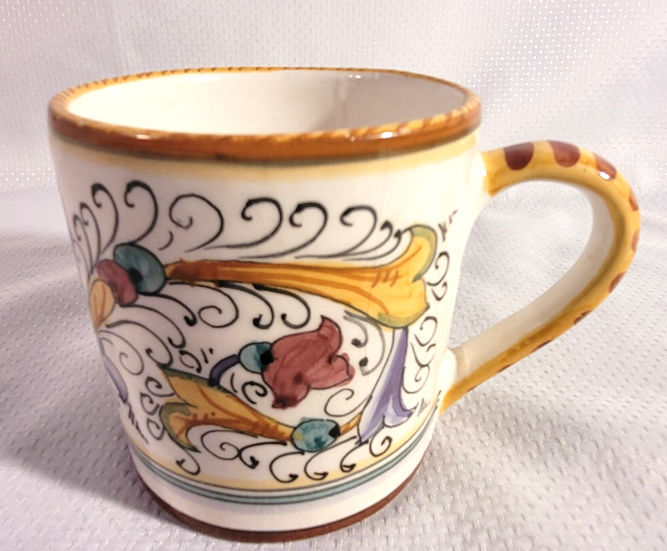 Signed Pottery- Coffee Mug R Dragon Painted by Hand Florence Italy. | eBay