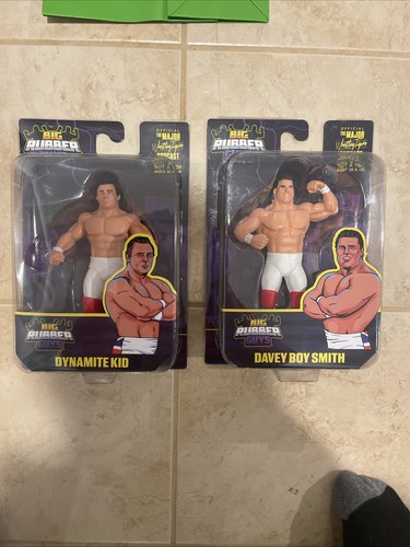 Big Rubber Guys British Bulldogs Figures Davey Boy Smith, Dynamite Kid ...