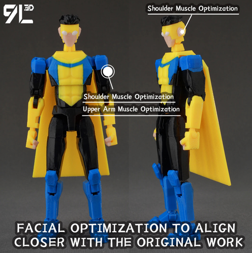invincible action figure - Action Figure 3D Printed Anime Model Multi ...