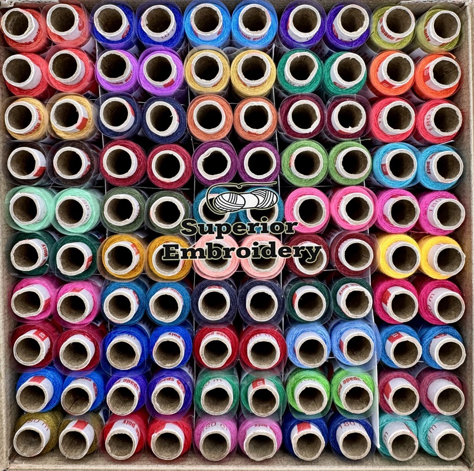 COATS TOP QUALITY SEWING THREAD 100 x SPUN POLYESTER SPOOLS ASSORTED ...