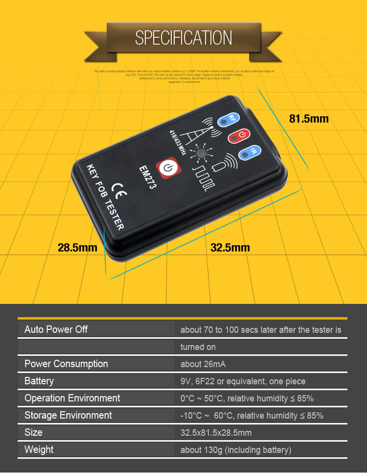 Portable Infrared&Radio Frequency Tester Remote Controls Key FOB Tester ...