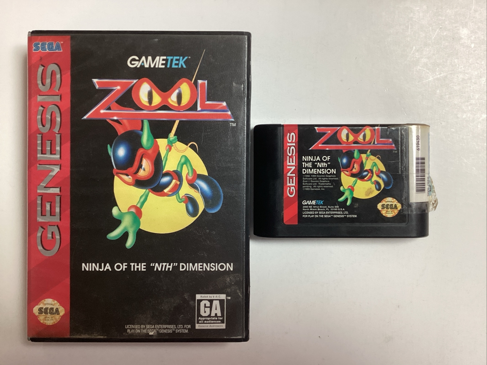 Zool: Ninja of the "Nth" Dimension- Sega Genesis Game and Case no ...