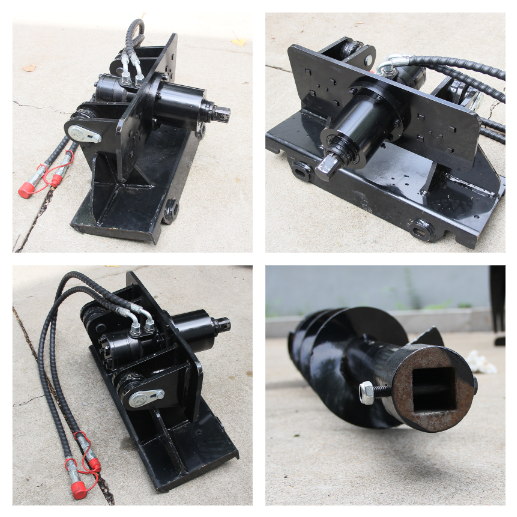 Universal Tools Mini Skid Steer Hydraulic Auger Attachment Hole ...