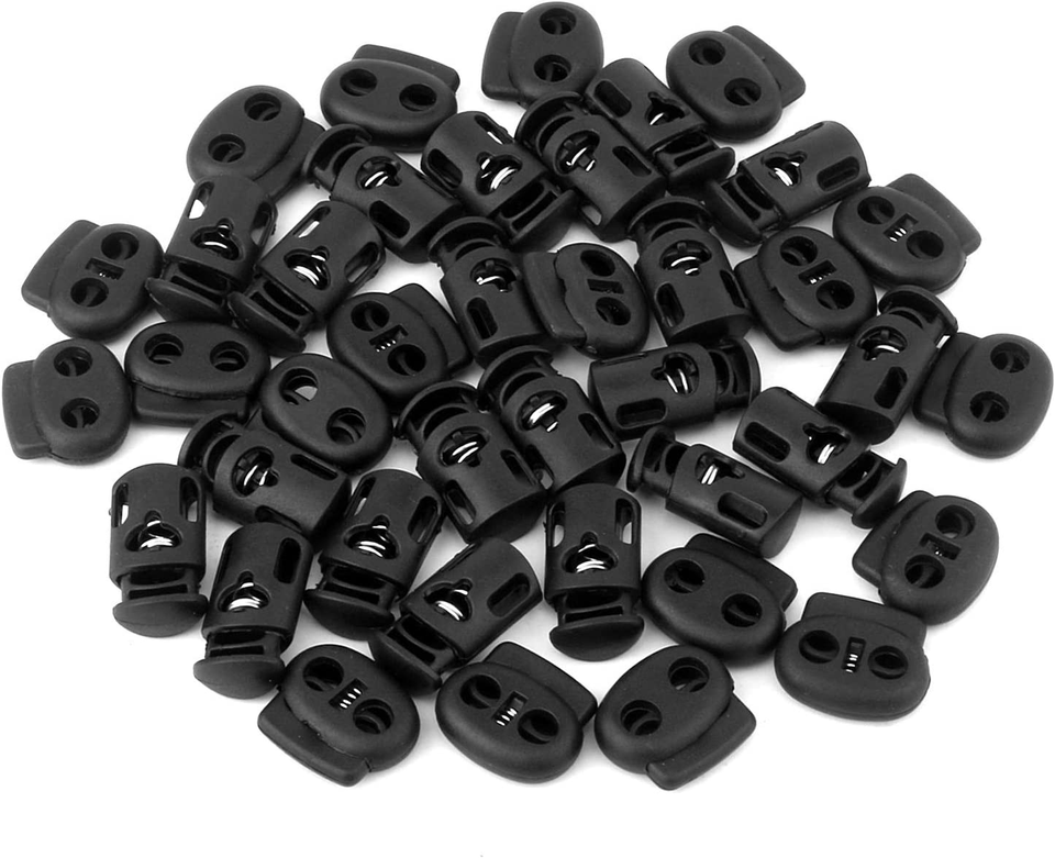 40Pcs Plastic Cord Locks End Spring Stopper,Paracord Toggle Stopper ...