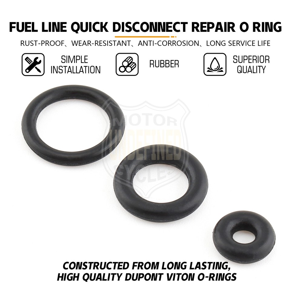 2 Set Fuel Line Quick Disconnect Repair O-Ring Kits For Harley Model ...