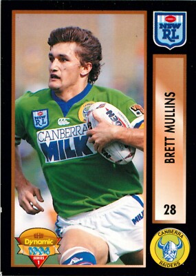 1994 CANBERRA RAIDERS NRL Premiers Card BRETT MULLINS | eBay