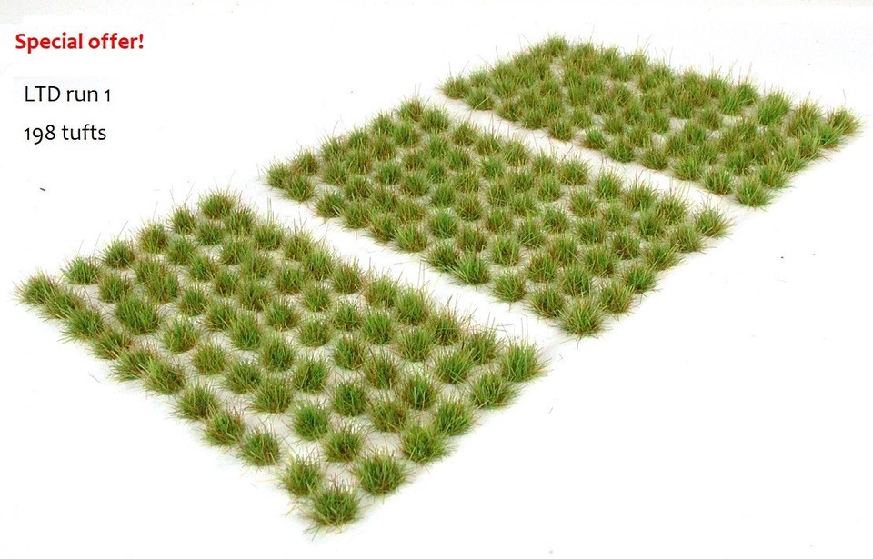 Static grass tufts self adhesive sheets - Model landscape scenery ...