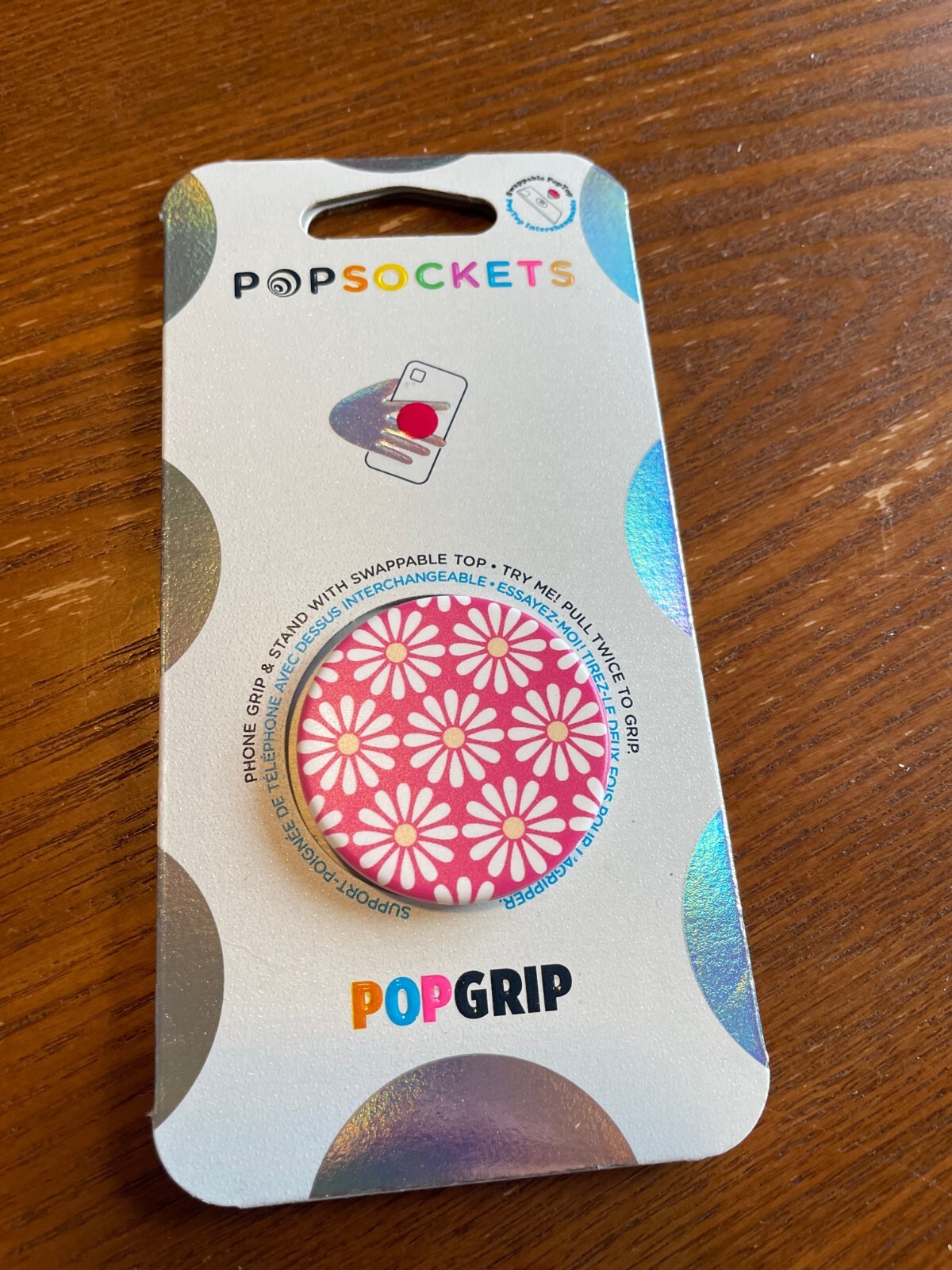 PopSockets PopGrip Phone Grip & Stand with Swappable Top - Daisy Mod ...
