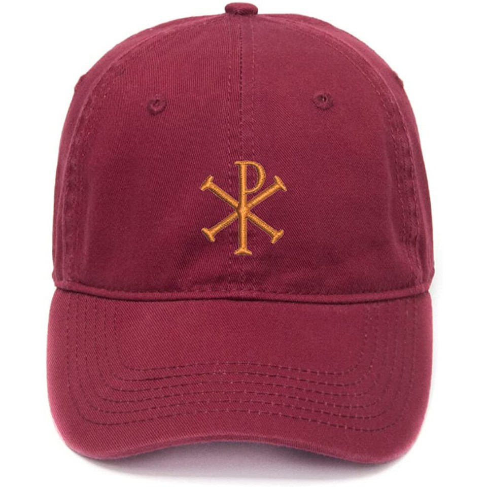 Embroidery Hat Cotton Embroidered Casual Men's Baseball Cap Chi Rho ...