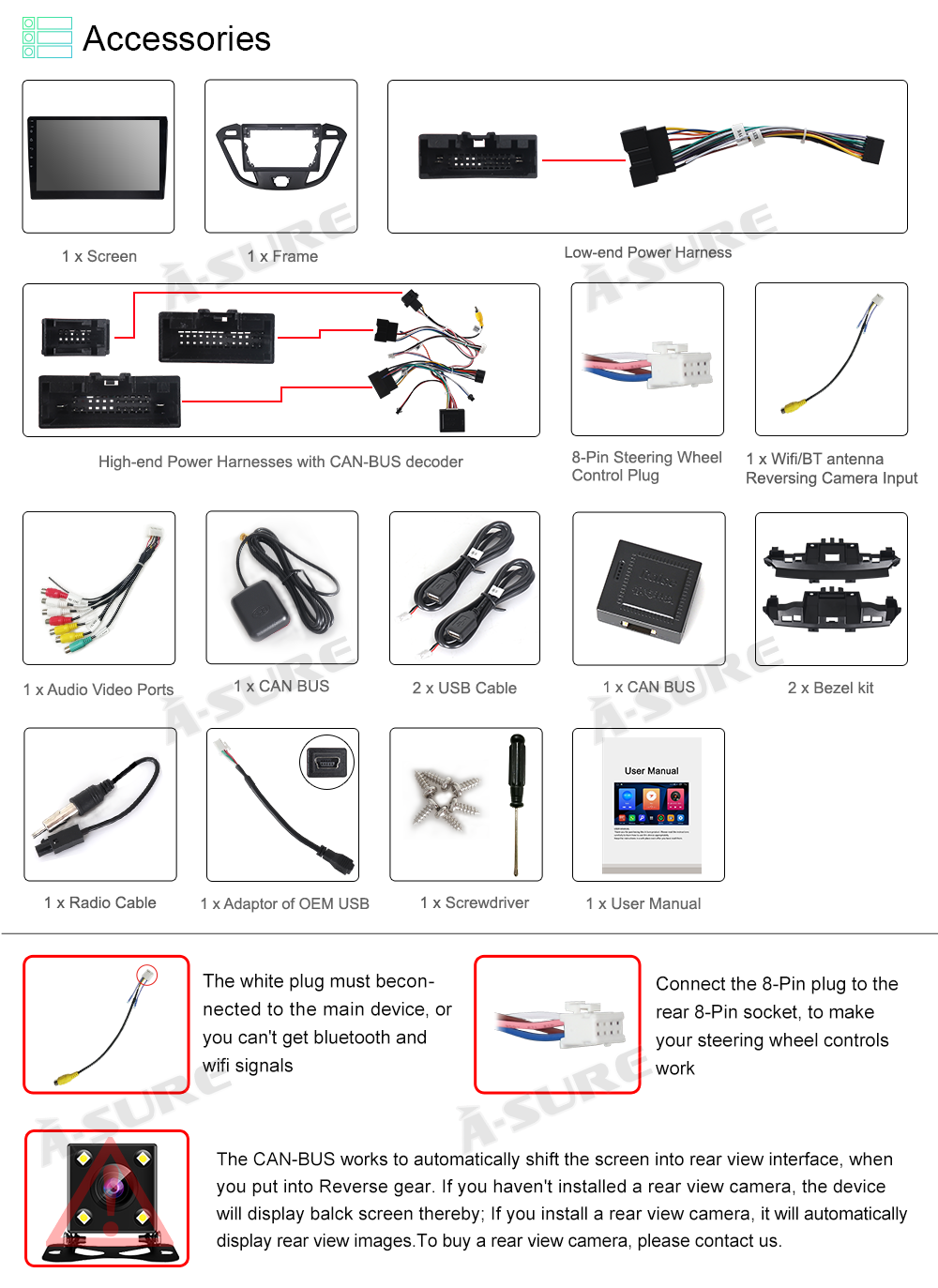 2+32G 9" Android 12 Car Stereo Radio Sat Nav For 2013-2017 Ford Transit ...
