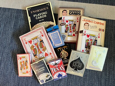 4 decks of enormous jumbo cards, 7 decks of mid jumbo cards | eBay