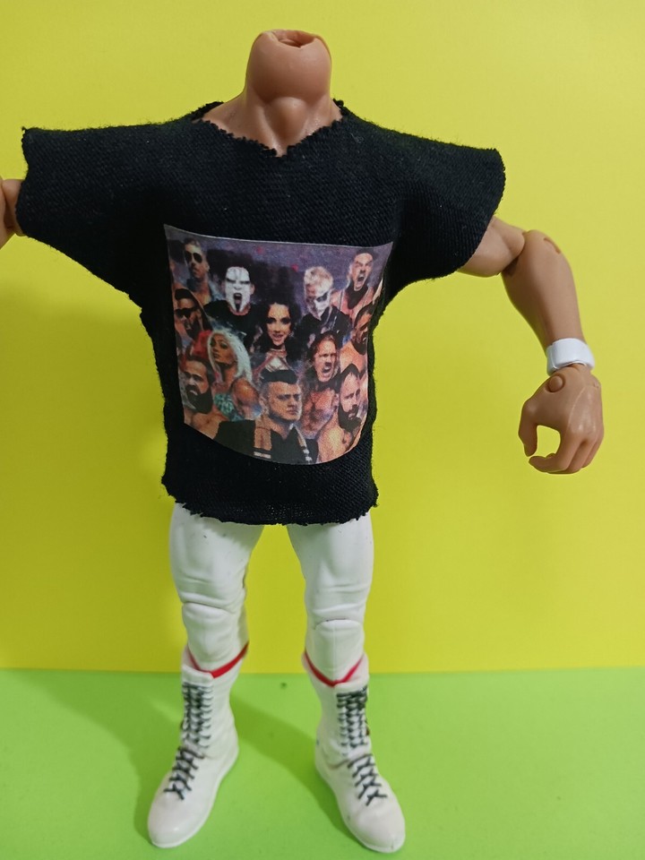 AEW Custom Wrestling Action Figure Shirt | eBay