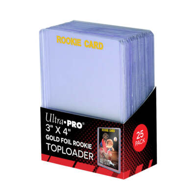Ultra PRO 25CT 3"x4" Rookie Gold Toploaders Standard Trading Cards ...
