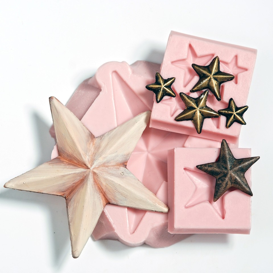 Star mold collection 3 flexible silicone moulds food safe craft soap ...