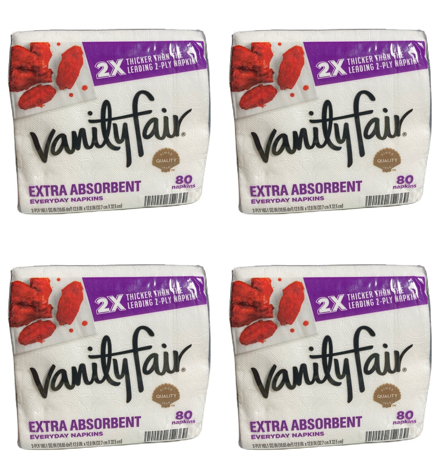 Vanity Fair Everyday Extra Absorbent Premium Paper Napkin White - 320 ...
