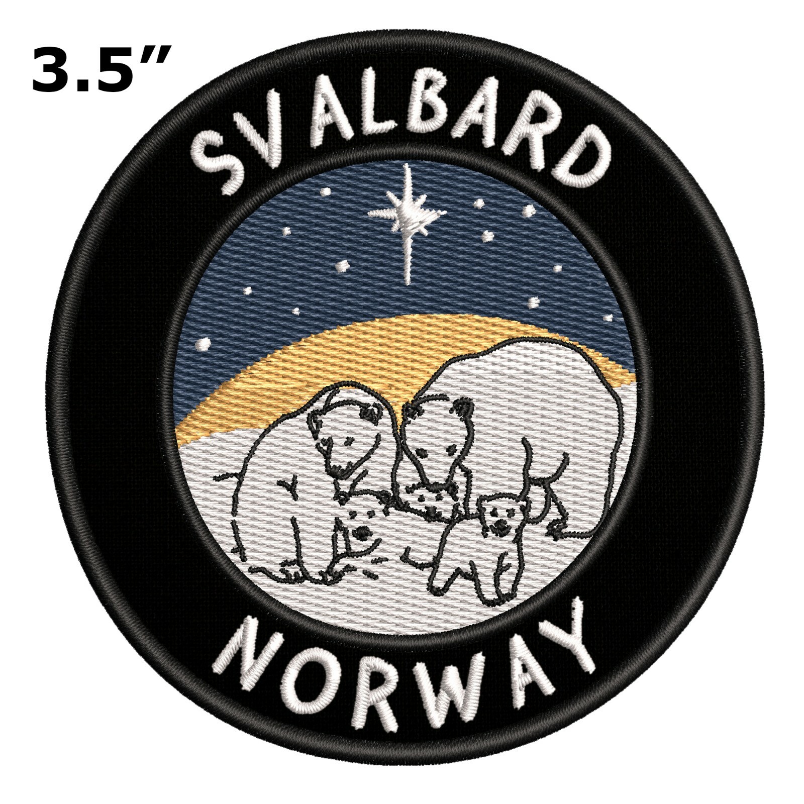 SVALBARD NORWAY Patch Iron-On Embroidered Applique Nature Badge ...