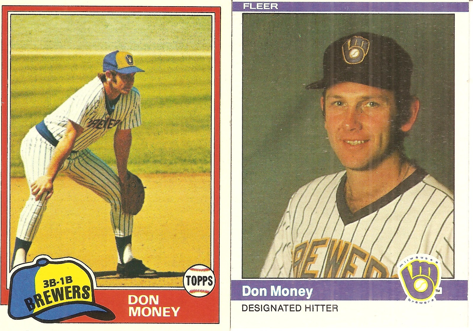 2 DIFFERENT CARD DON MONEY BASEBALL CARD LOT 188 | eBay