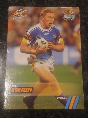 2008 GOLD COAST TITANS NRL SELECT CHAMPIONS CARD LUKE SWAIN AS NEW | eBay