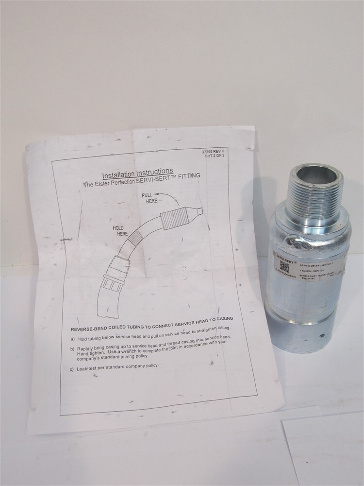Servi-Sert 71191, 1-1/4" IPS-SDR11.0 Fitting | eBay